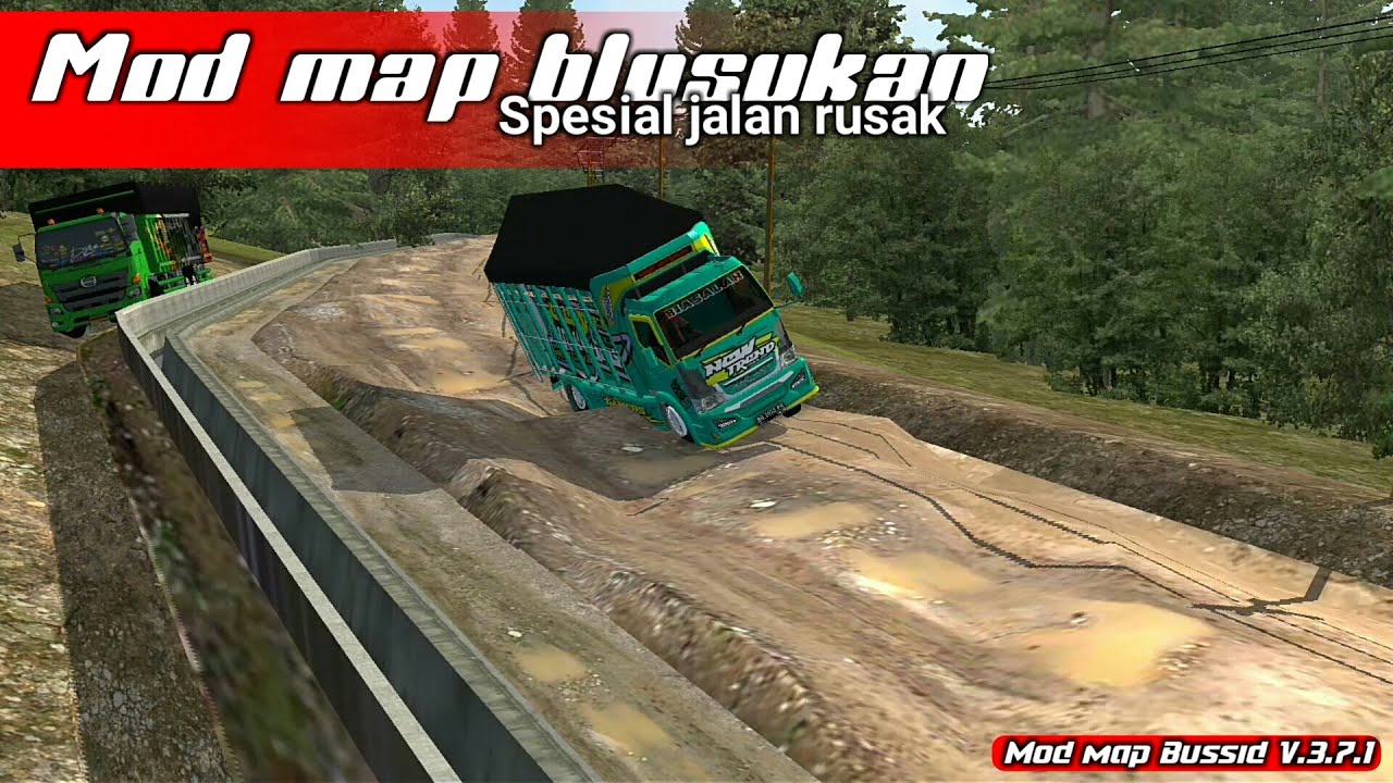 Rilis Mod map Blusukan spesial jalan rusak Bussid Update V.3.7.1 - YouTube
