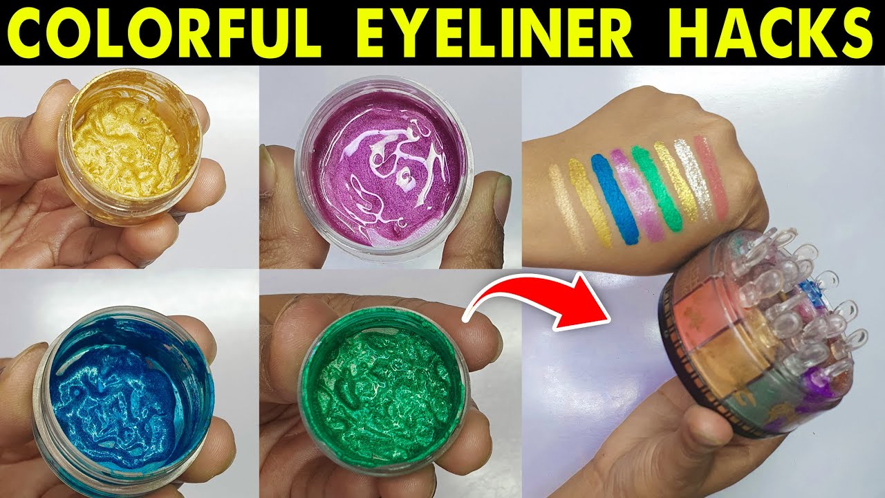 Diy Colorful Eyeliner Hacks for Beginners | Colored Eyeliner at Home ...