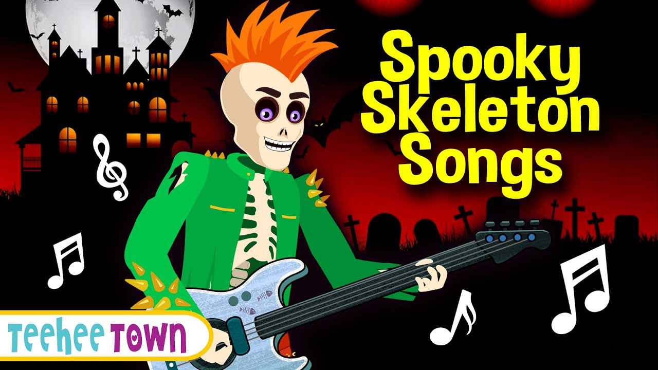 Spooky Skeletons Songs For Kids + More Halloween Rhymes By Teehee Town ...