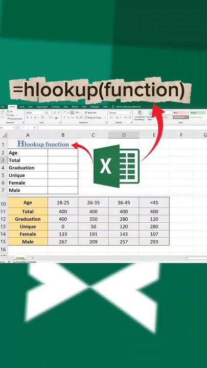 Hlookup function in Excel | Get the concept of using Hlookup function under seconds. #excel ...