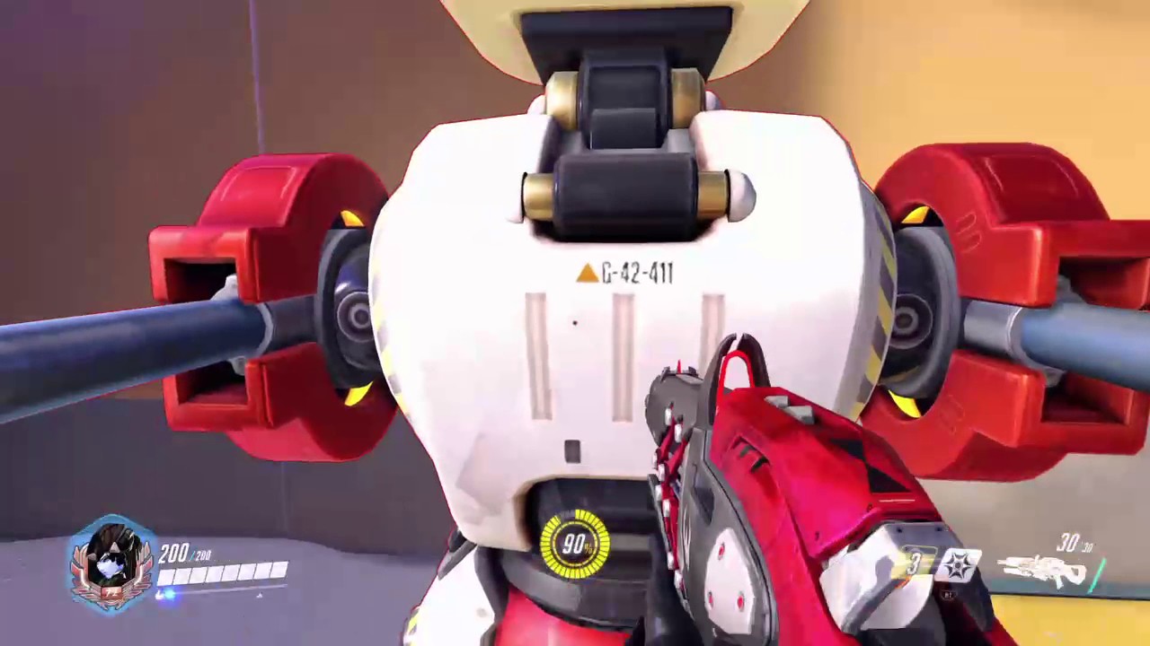 Trying to hit trick shots in overwatch - YouTube