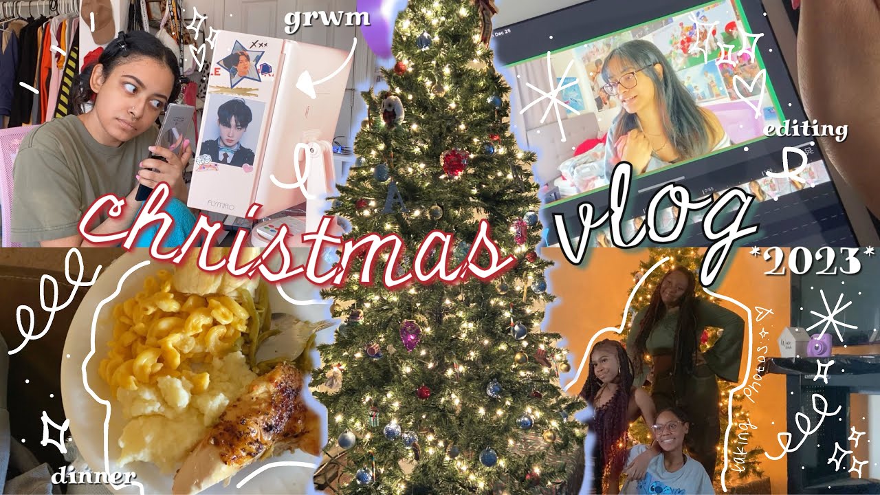 christmas vlog ｡ 🎄𐙚 grwm, christmas dinner, taking photos & more ! ⋆ ...