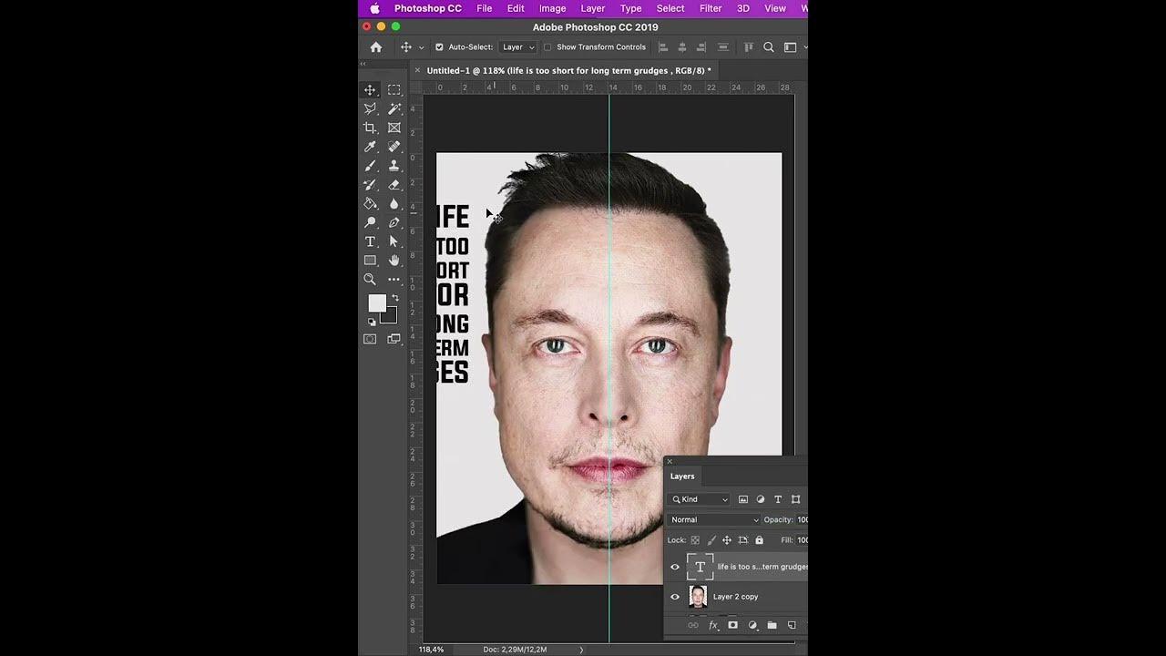 Adobe Photoshop Tutorial Poster design with Elon Musk's face - YouTube