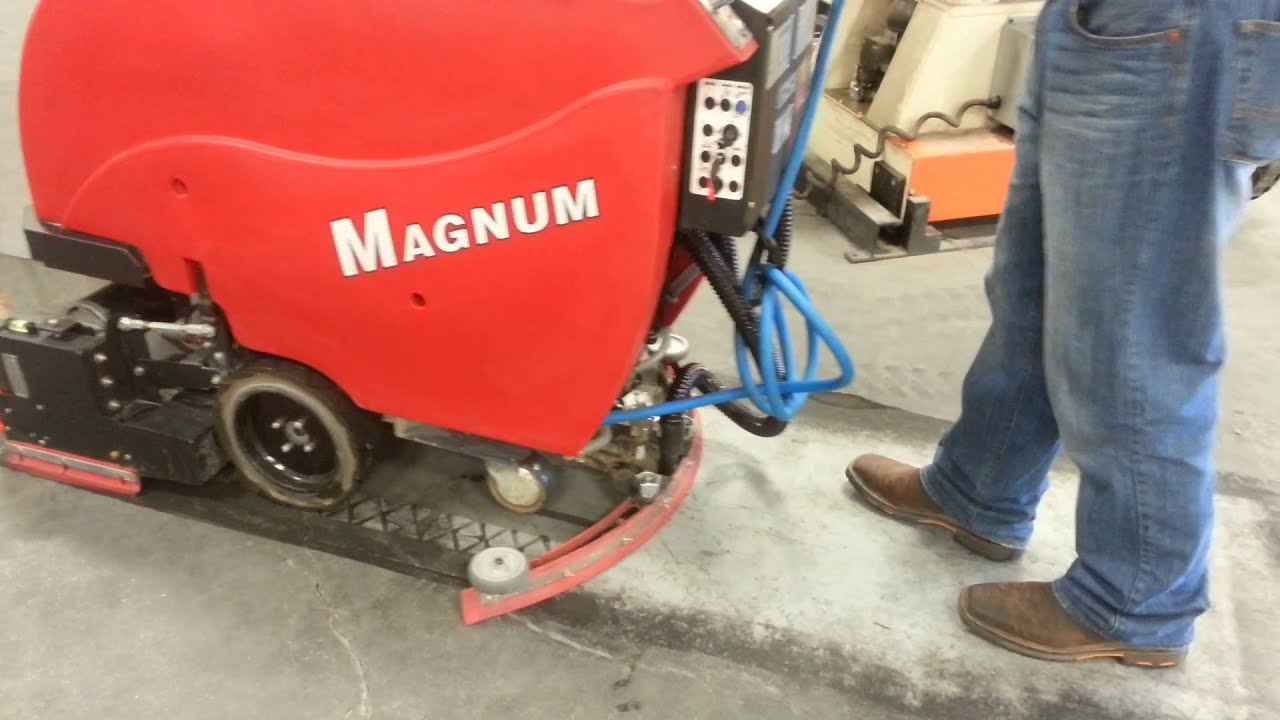 Factory Cat Magnum Walk Behind Scrubber - YouTube