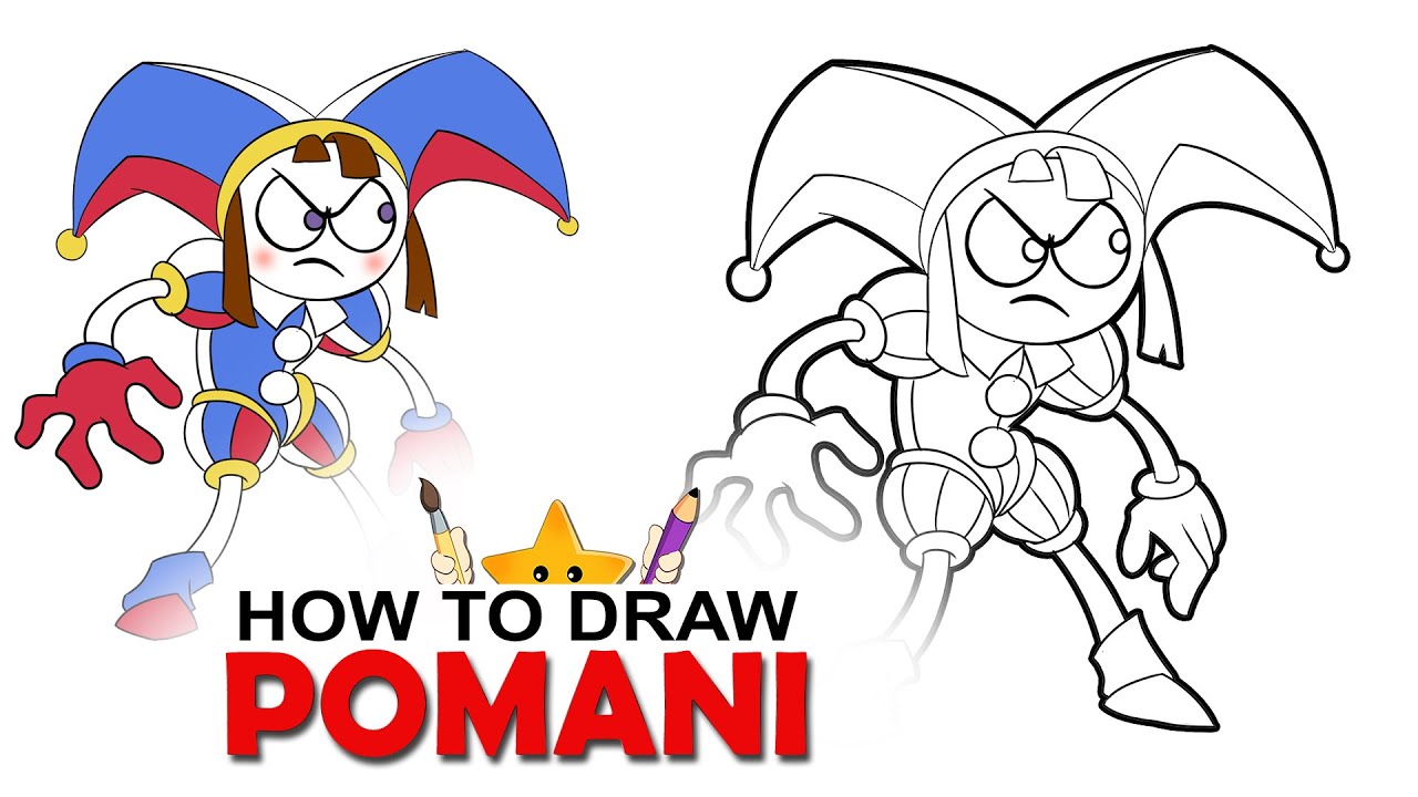 How To Draw Pomni | The Amazing Digital Circus - YouTube