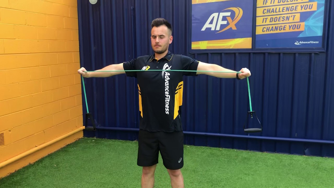 Resistance Band Pull Apart - YouTube