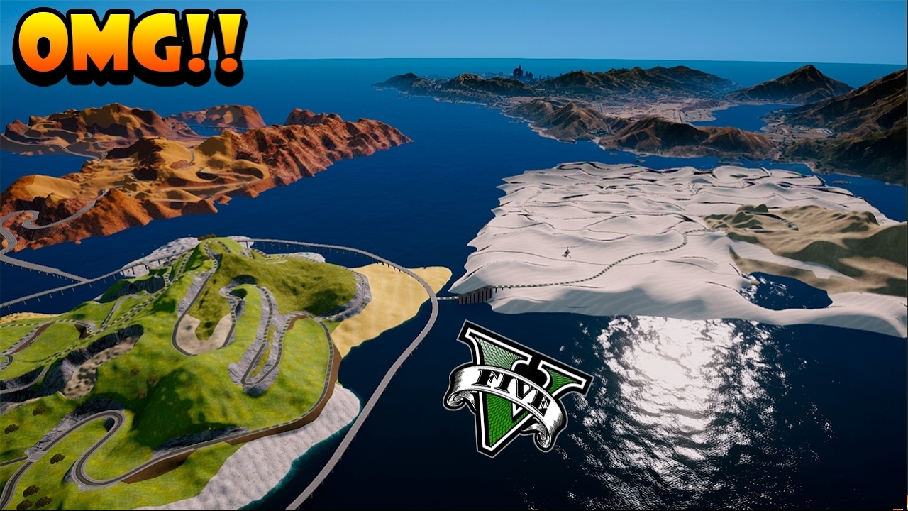 NUEVO MAPA EN GTA 5 el mapa mas grande jamas creado Mod - YouTube