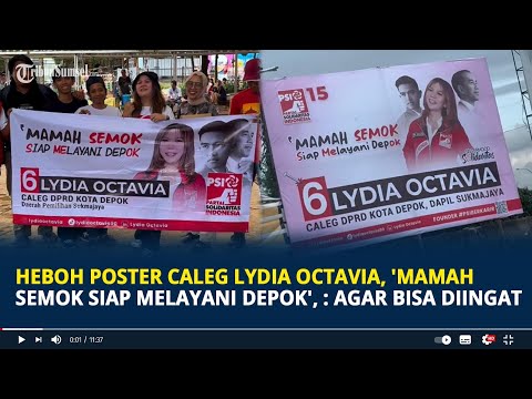 Heboh Poster Caleg Lydia Octavia, 'Mamah Semok Siap Melayani Depok' Sebut Agar Bisa Diingat