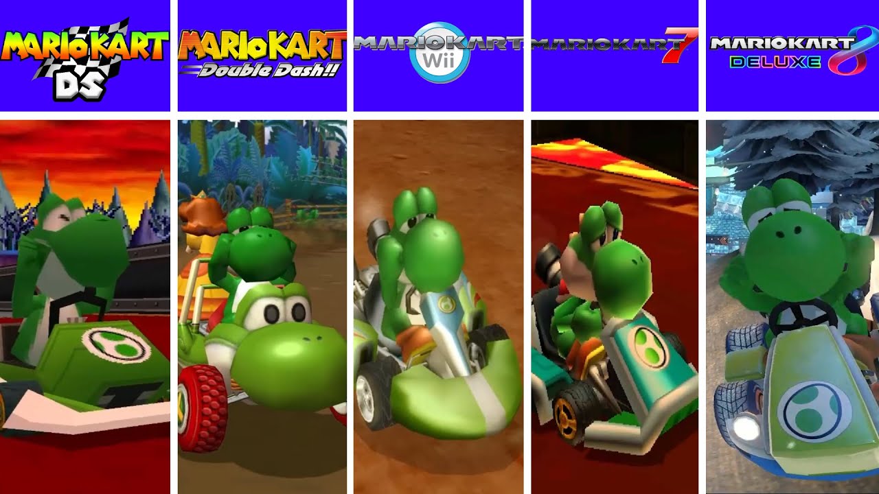 Evolution of Yoshi's Ranked Out in Mario Kart Games (1992-2024) - YouTube