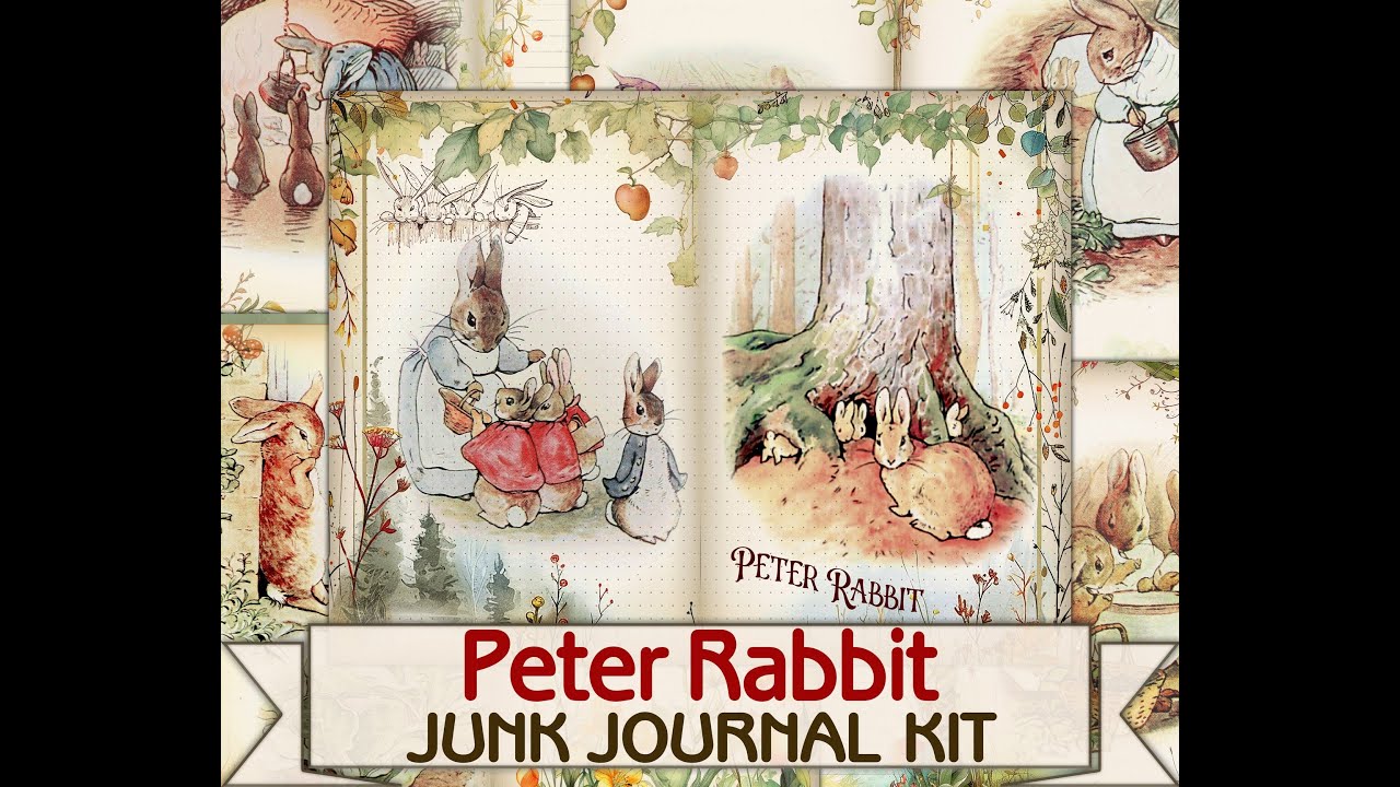 World Peter Rabbit junk journal kit - YouTube