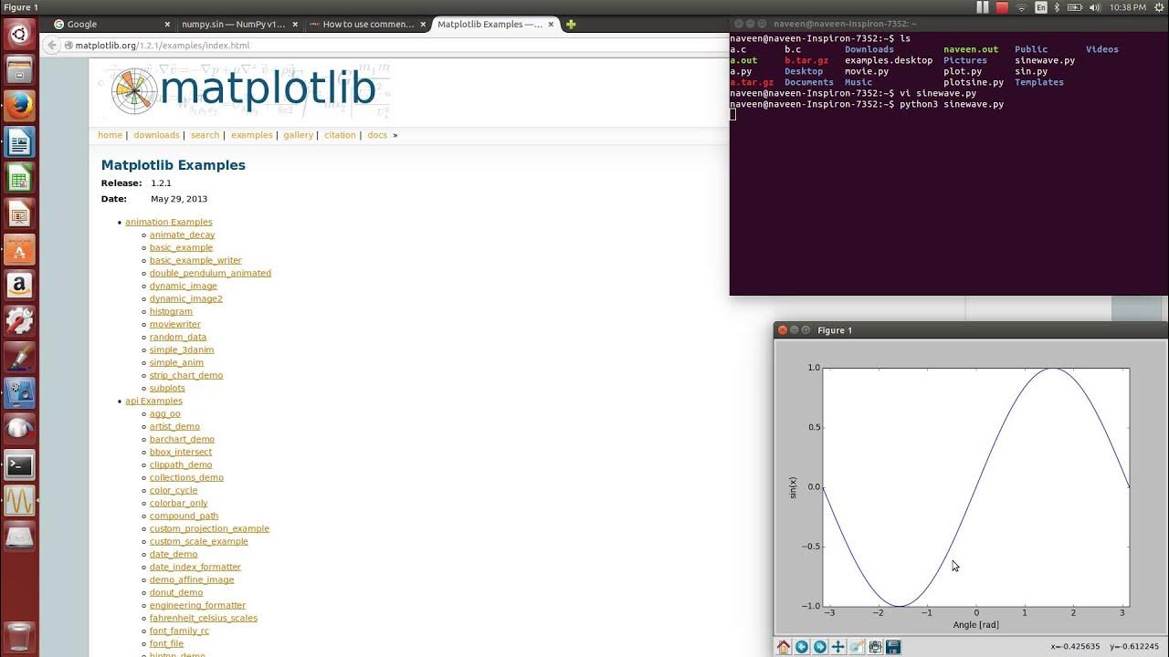Plotting Sine wave with matplotlib in Python - YouTube
