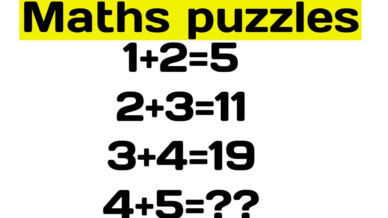 Maths Teaser | Maths interesting puzzles | Brain teaser - YouTube