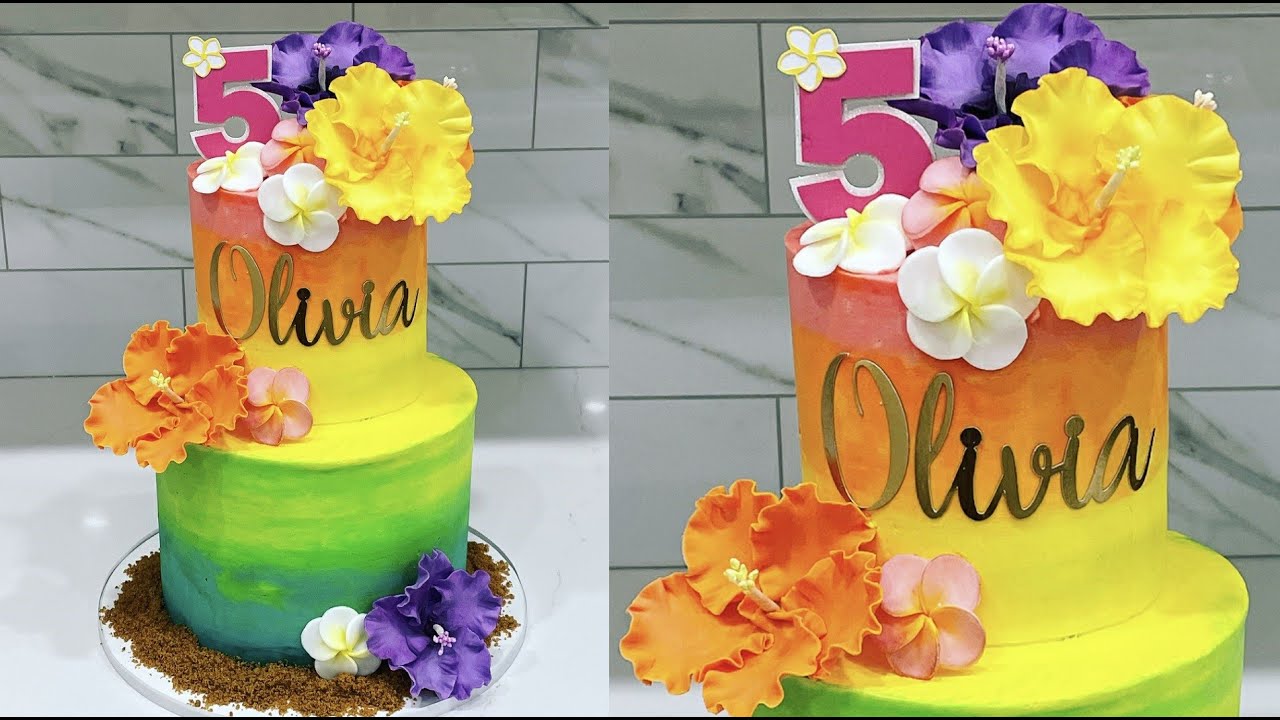 How to make an ombre cake | Cake decorating tutorials | Sugarella Sweets - YouTube