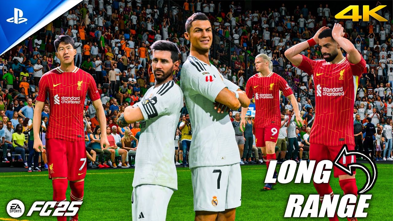 FC 25 | Ronaldo & Messi vs Salah, Son & Haaland | Long-Range | Real Madrid vs Liverpool | PS5 4K ...