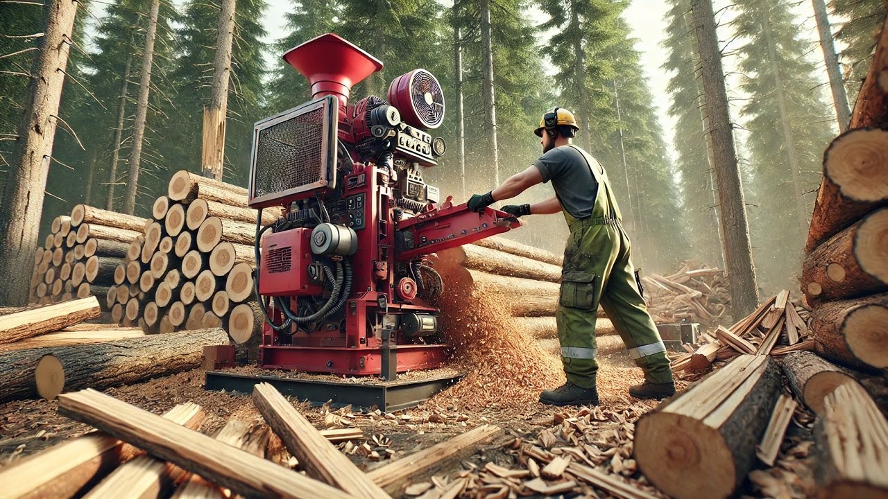 Lightning-Fast Firewood Processor: Revolutionary Wood Cutting Machine ...