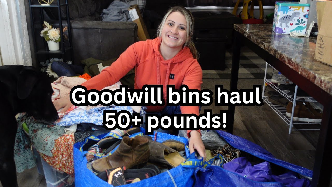 Goodwill outlet bins haul | 50+ lbs | Style based sourcing | Flipping ...