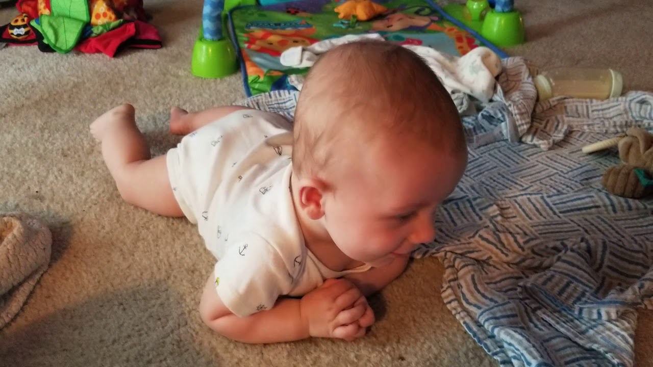 1st back to front roll over - YouTube