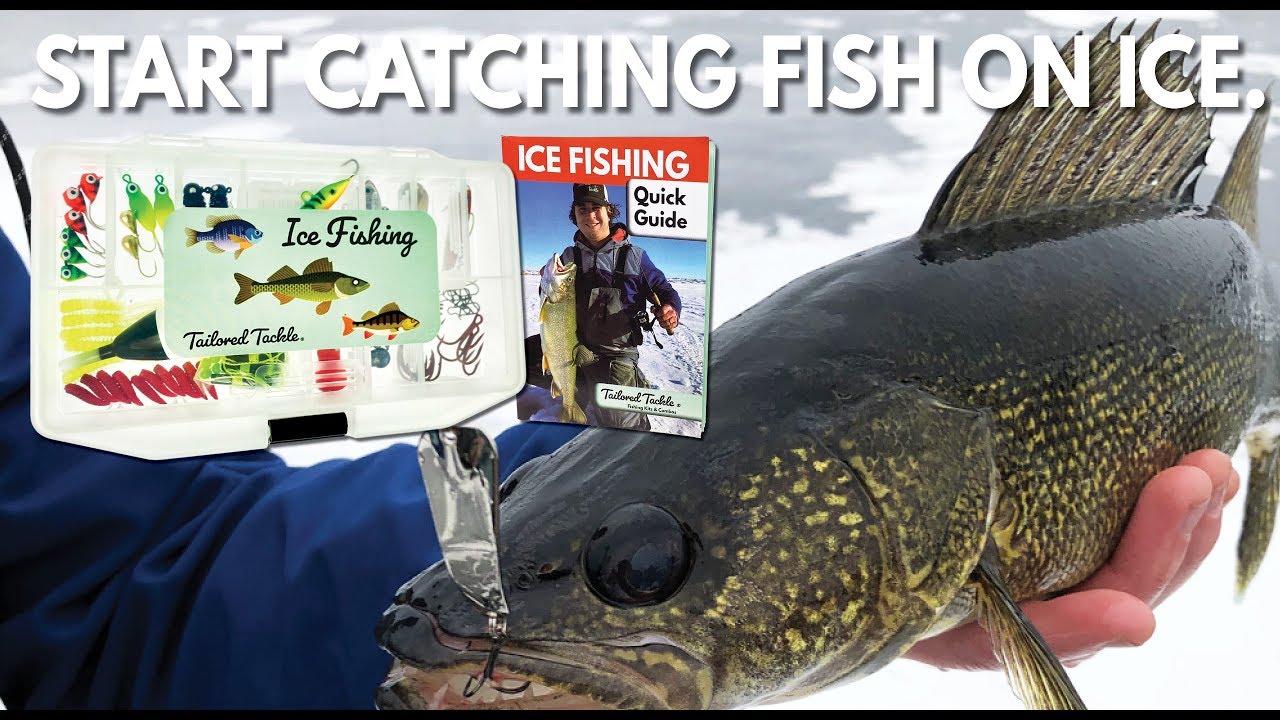 Tailored Tackle Ice Fishing Tackle Kit with 26 Page Ice Fishing Book ...