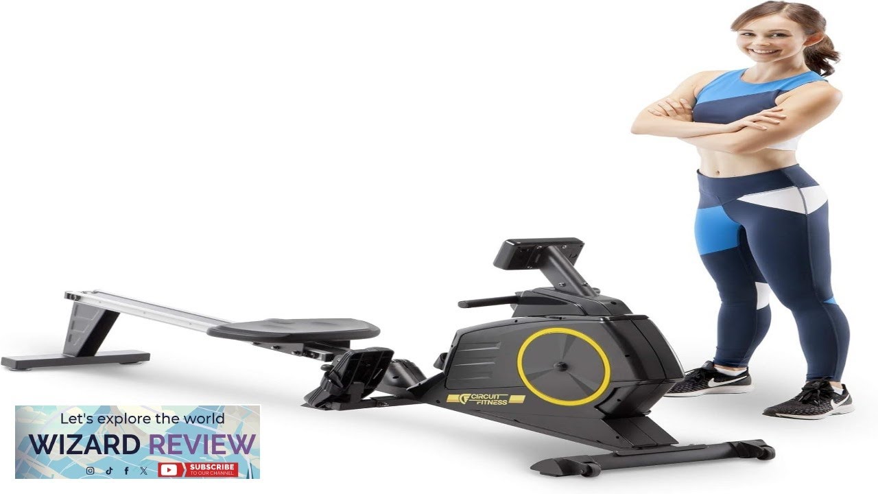 Circuit Fitness Deluxe Foldable Magnetic Rowing Machine with 8 ...