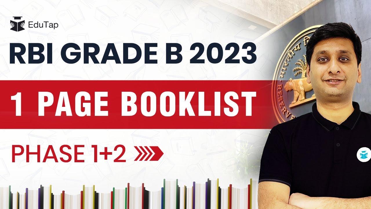 Best Books for RBI Grade B 2023 Exam | Important Booklist for Phase 1 ...