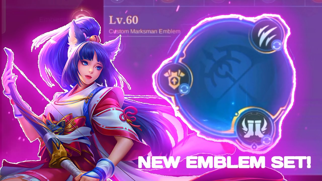NEW SEASON🌷! NEW EMBLEM SET!! MIYA EMBLEM AND BUILD 2023🌷🏹(must try ...