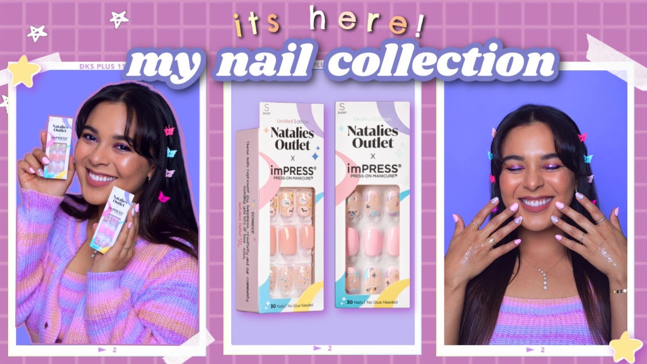 My Press-On Nail Collection! 🌈💕 (this is a DREAM!) Natalies Outlet - YouTube