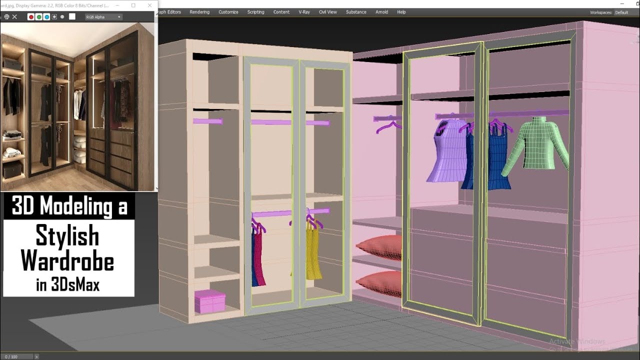 3D Modeling in 3Dsmax I How To Model a Designer Wardrobe ( Part 3 ...