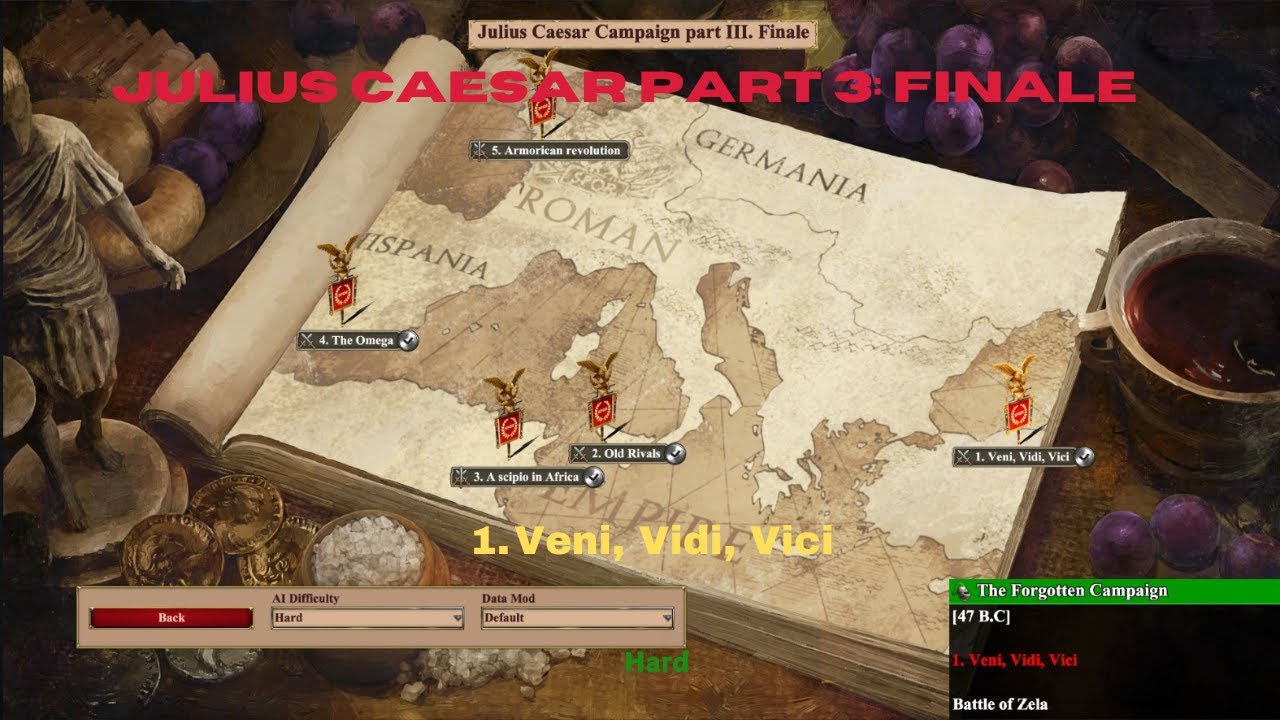 1. Veni, Vidi, Vici | Julius Caesar Part 3 | Age of Empires II DE | 2p ...