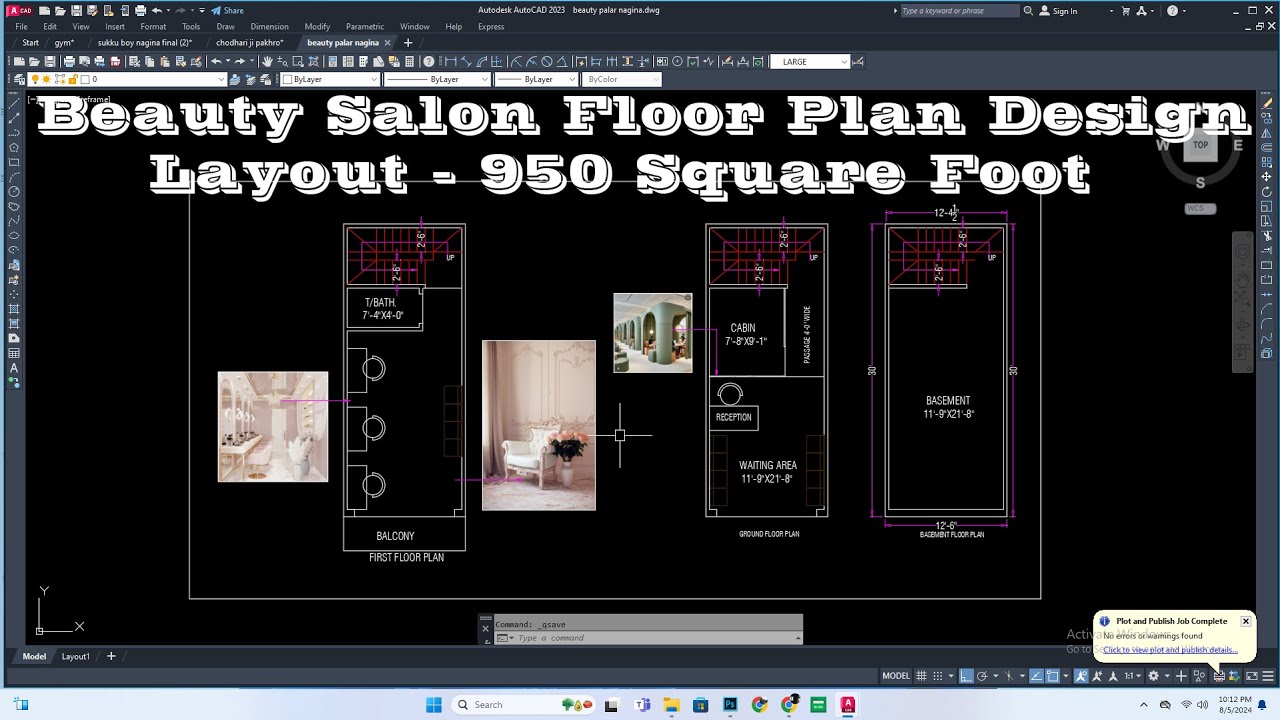 Beauty Salon Floor Plan Design Layout - 950 Square Foot/ADVANCE ...