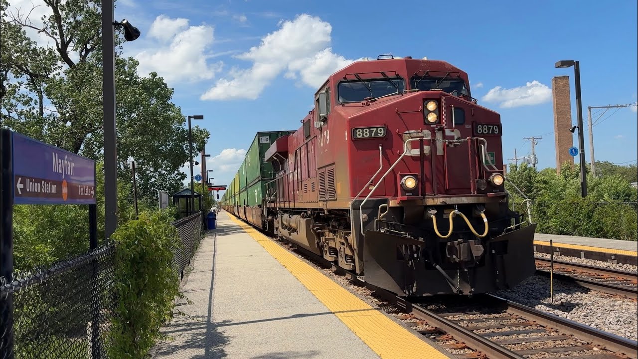 CP 8879 rolls CPKC 146 past Mayfair - YouTube