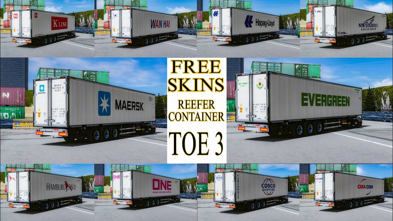 Skin TOE3 (Truckers Of Europe 3) Reefer Container | closed box skins ...