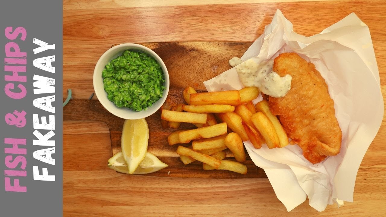 Beer Battered Fish, Triple Cooked Chips & Creamy Mushy Peas | Fakeaway ...