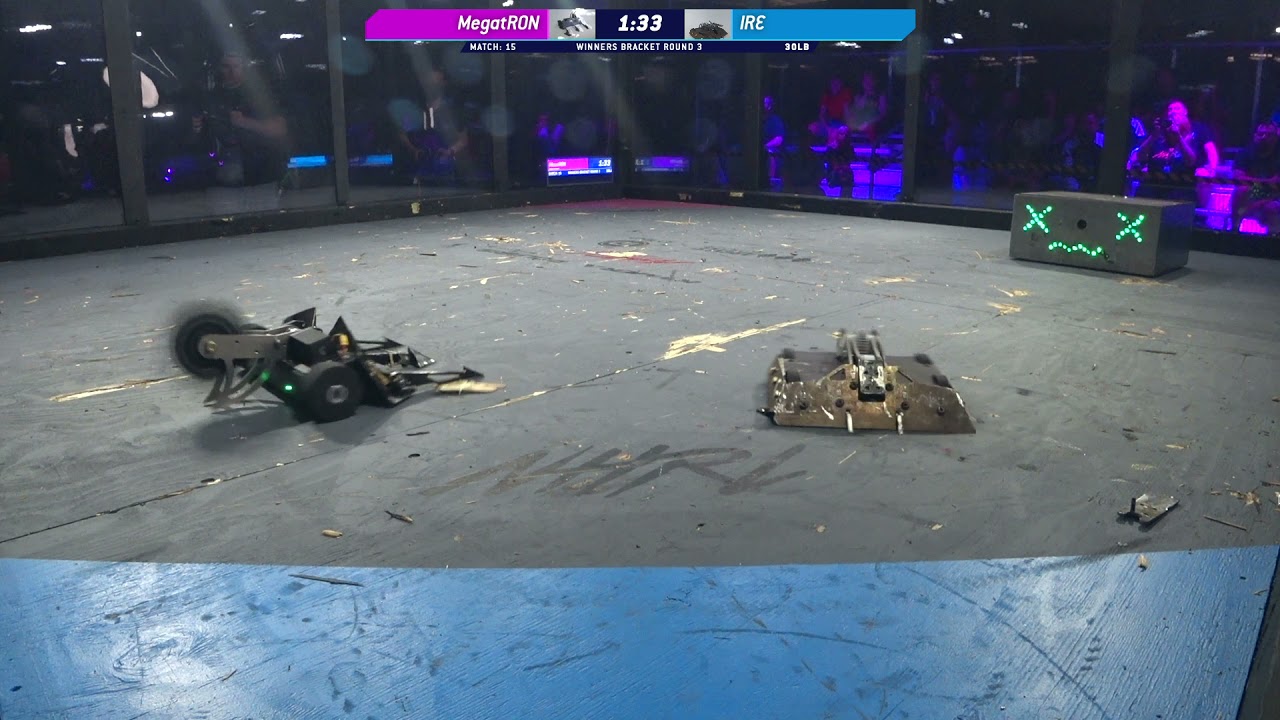 NHRL July 2021 - MegatRON vs. IRE - 30lb Robot Combat - YouTube