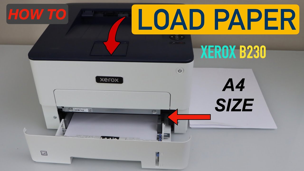 How To Load Paper in Xerox B230 Laser Printer ? - YouTube