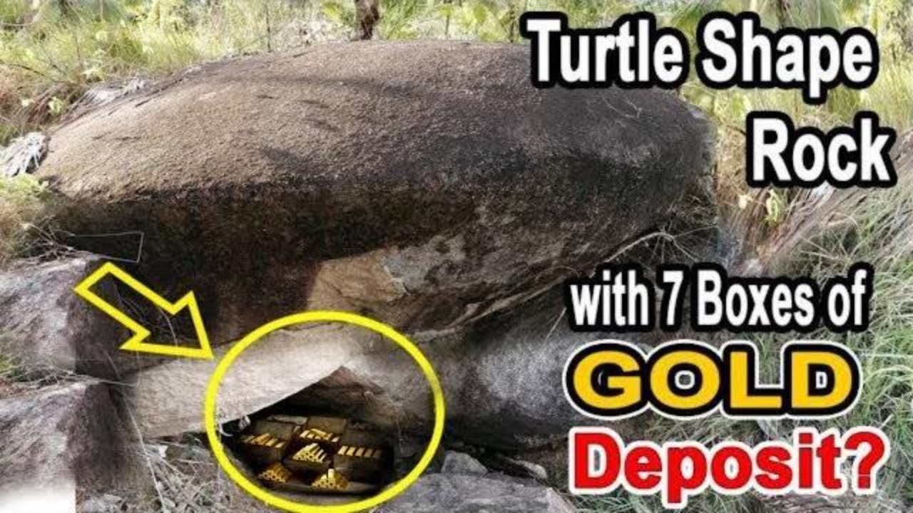 Turtle Shape Rock with 7 Boxes of Gold Deposit? - YouTube