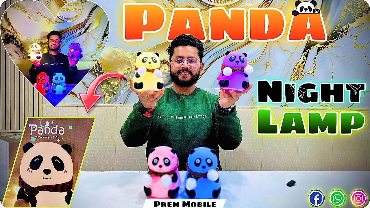 Cute Panda Night Lamp Just Rs.320/- Only 😱😱 || Prem Mobile - YouTube