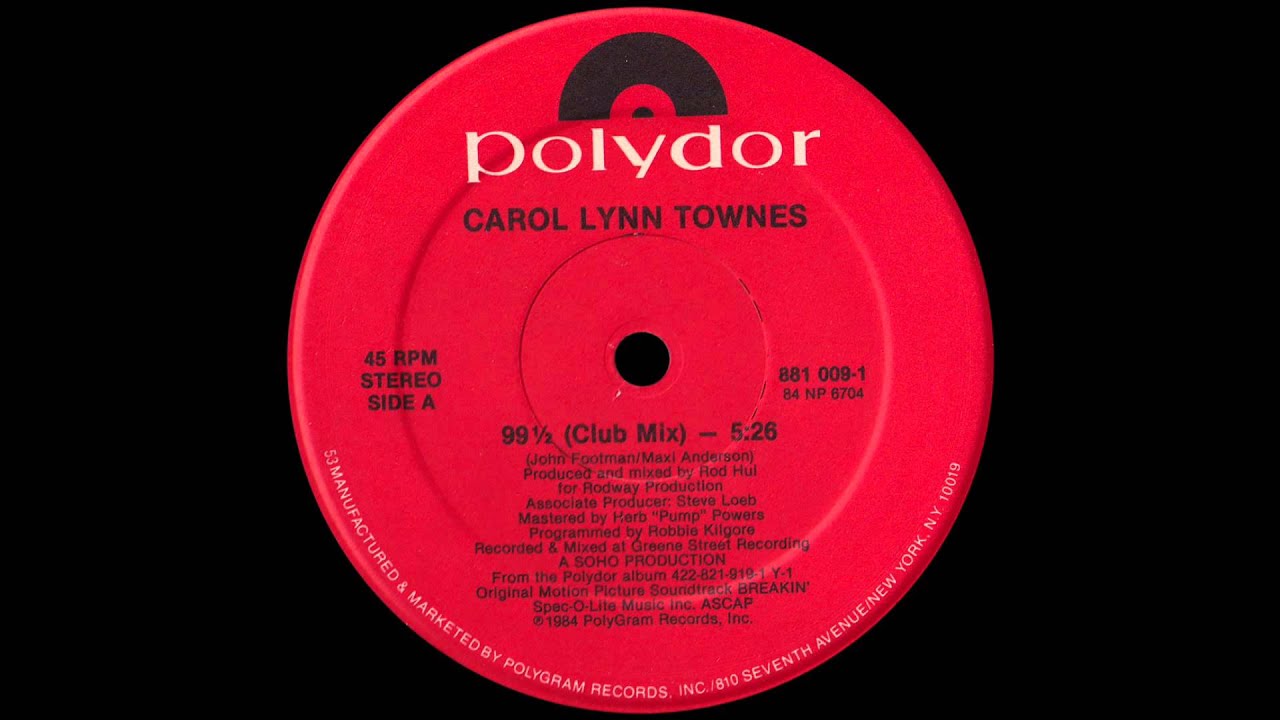 Carol Lynn Townes - 99 1/2 (Club Mix) [1984] - YouTube