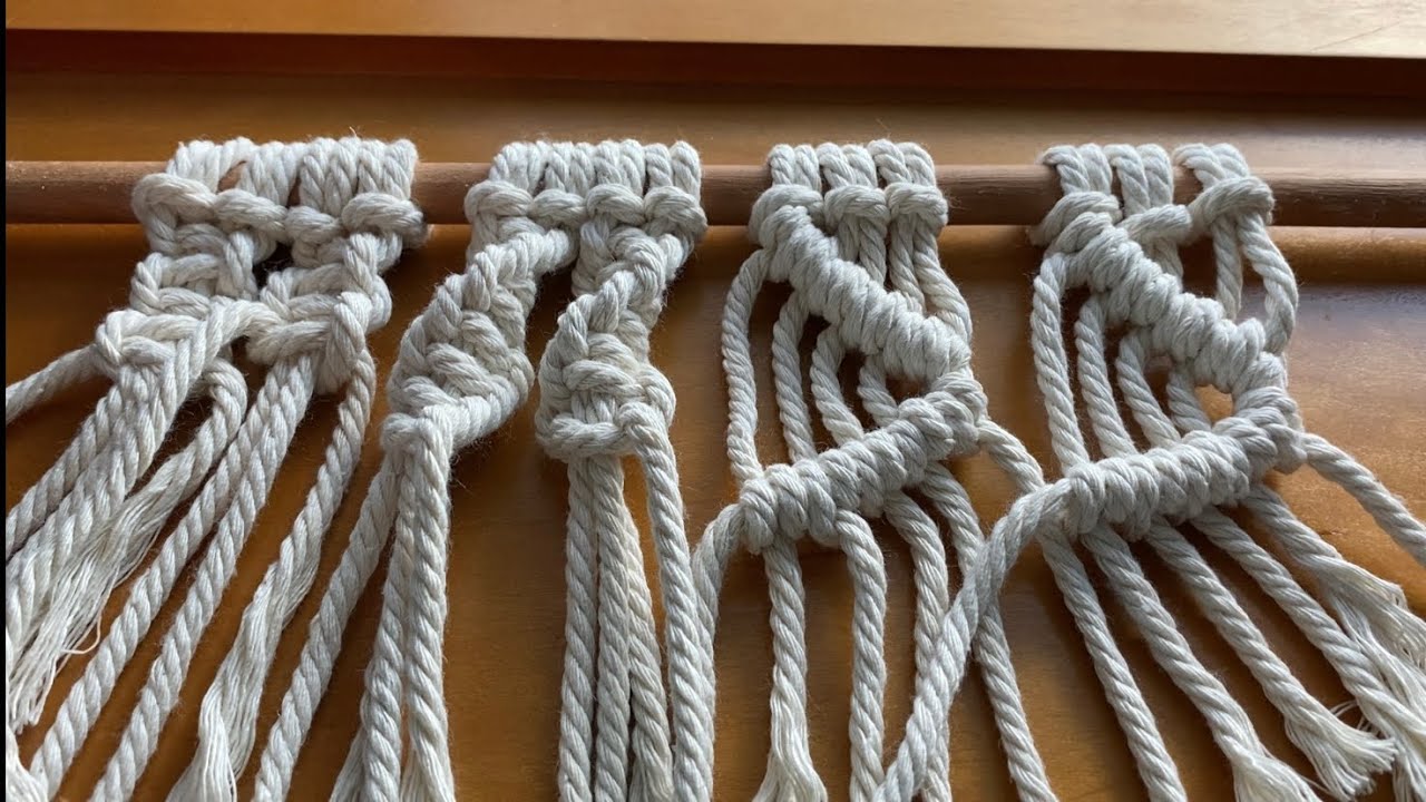 The 3 Basic Macrame Knots Tutorial - YouTube
