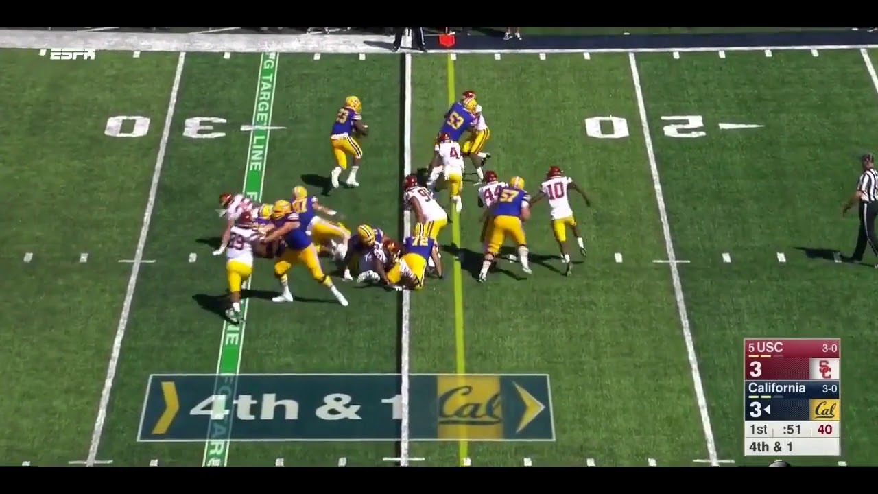 Mike Saffell Run Block, Enwere Run vs. USC 2017 - YouTube