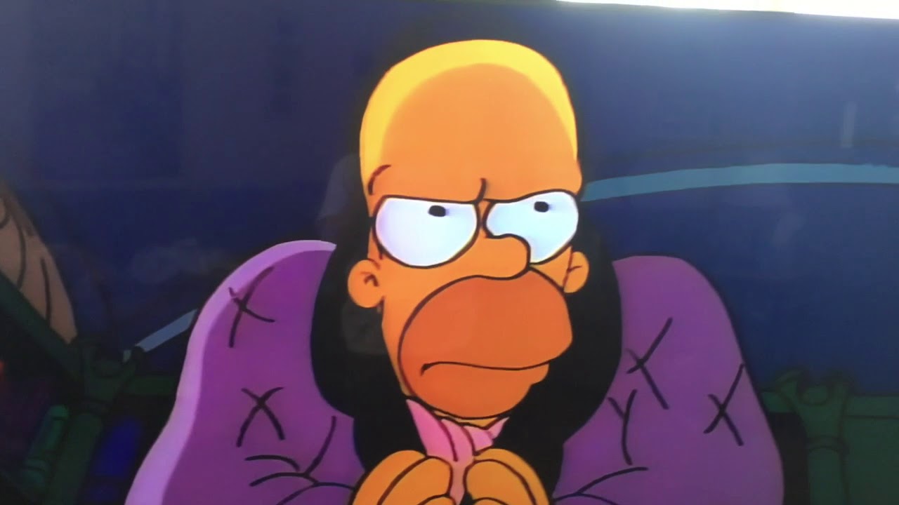 Homer gets wrecked by a bird - YouTube