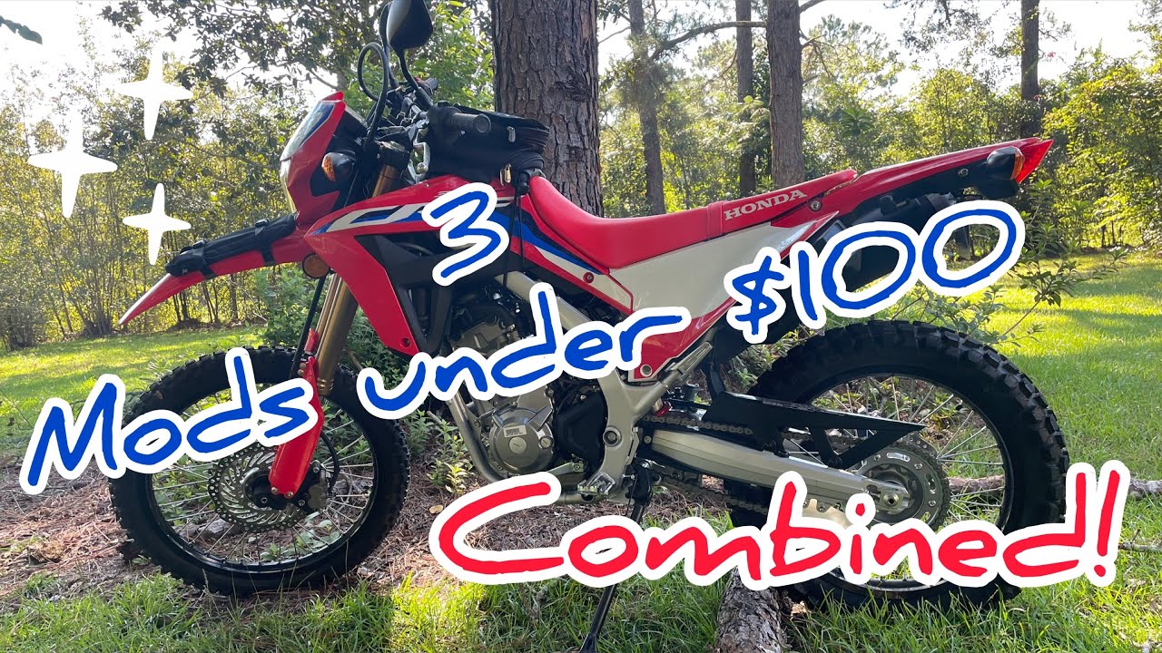 CRF300L First Three Mods UNDER $100!! #crf300l #crf300lmods # ...