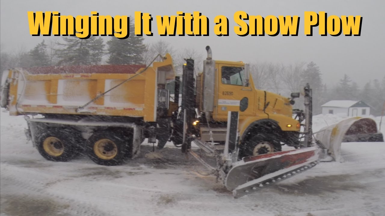 Winging It with a Snow Plow - YouTube