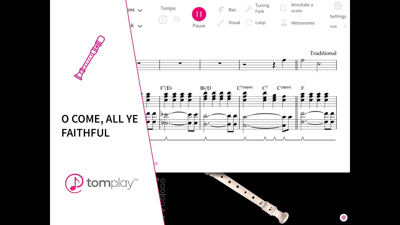 O Come, All Ye Faithful for Alto Recorder 🪈🎄 - YouTube
