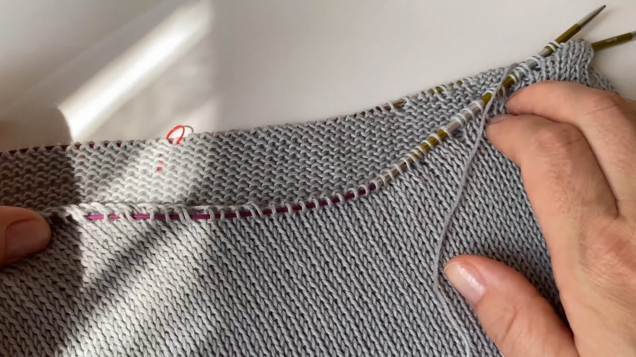 Key Steps for Knitting Raglan Increases Bottom Up - YouTube