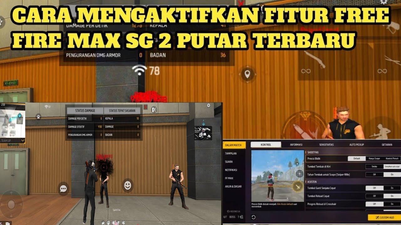 Cara mengatasi ff max seperti ff biasa ubah suara ff max seting reload ...
