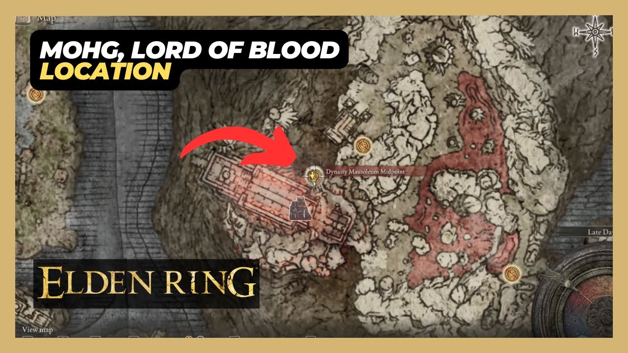 Mohg, Lord of Blood (Dynasty Mausoleum Midpoint) Boss Location - Elden ...