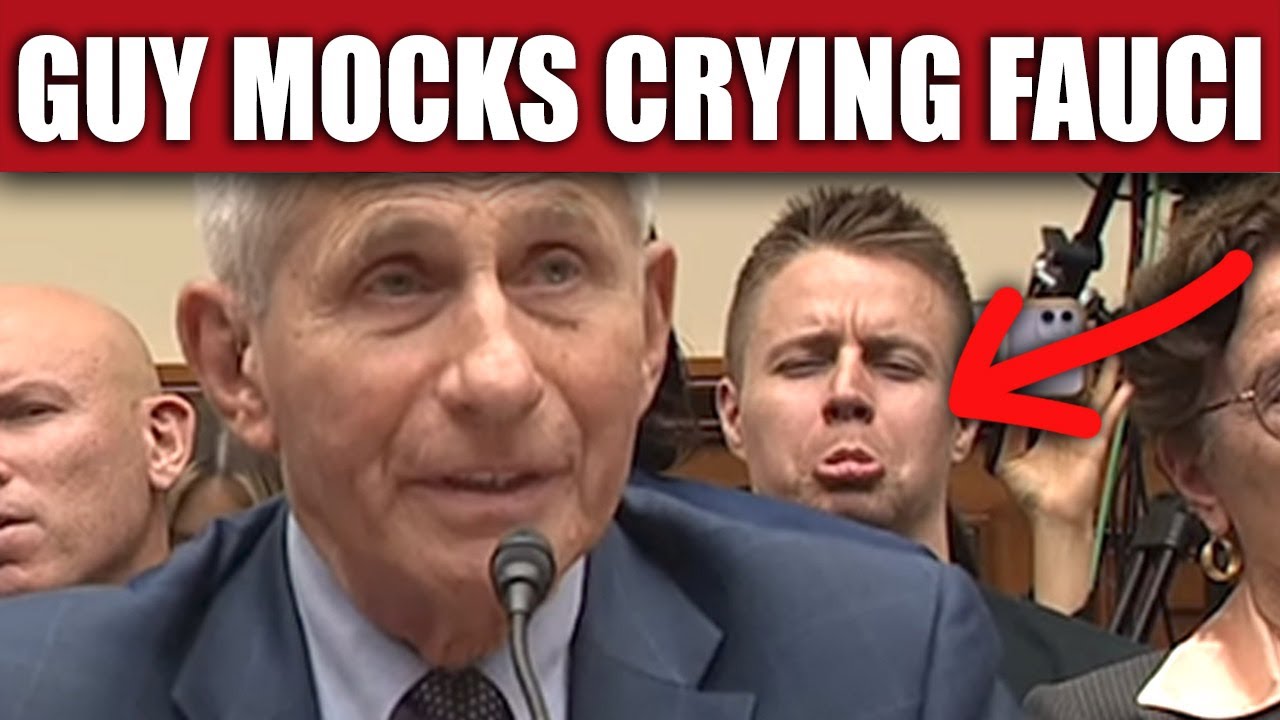 GUY BEHIND DR FAUCI MAKES FACES AS HE CRIES 😢 - YouTube