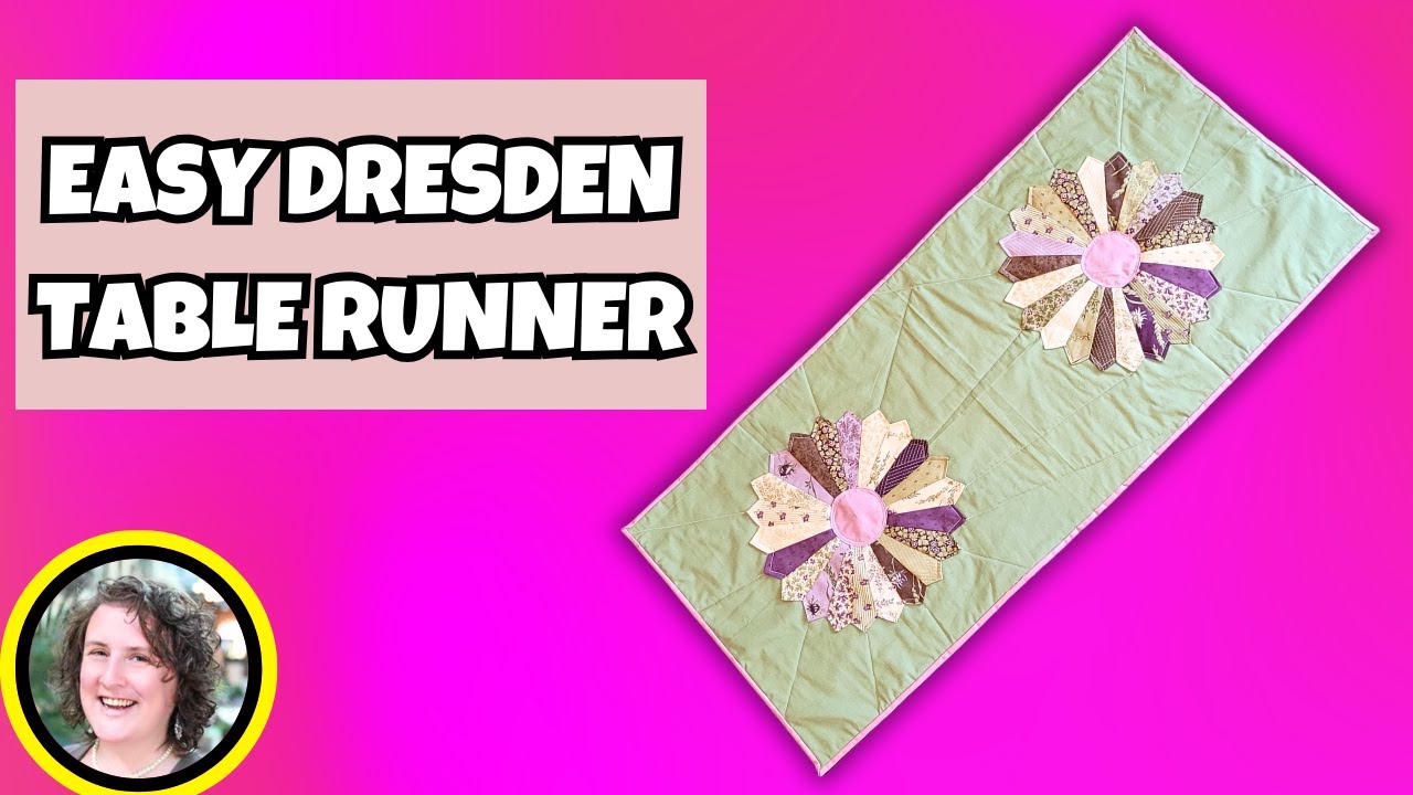 Dresden Plate Table Runner : Simple beginner sewing machine tutorials - YouTube