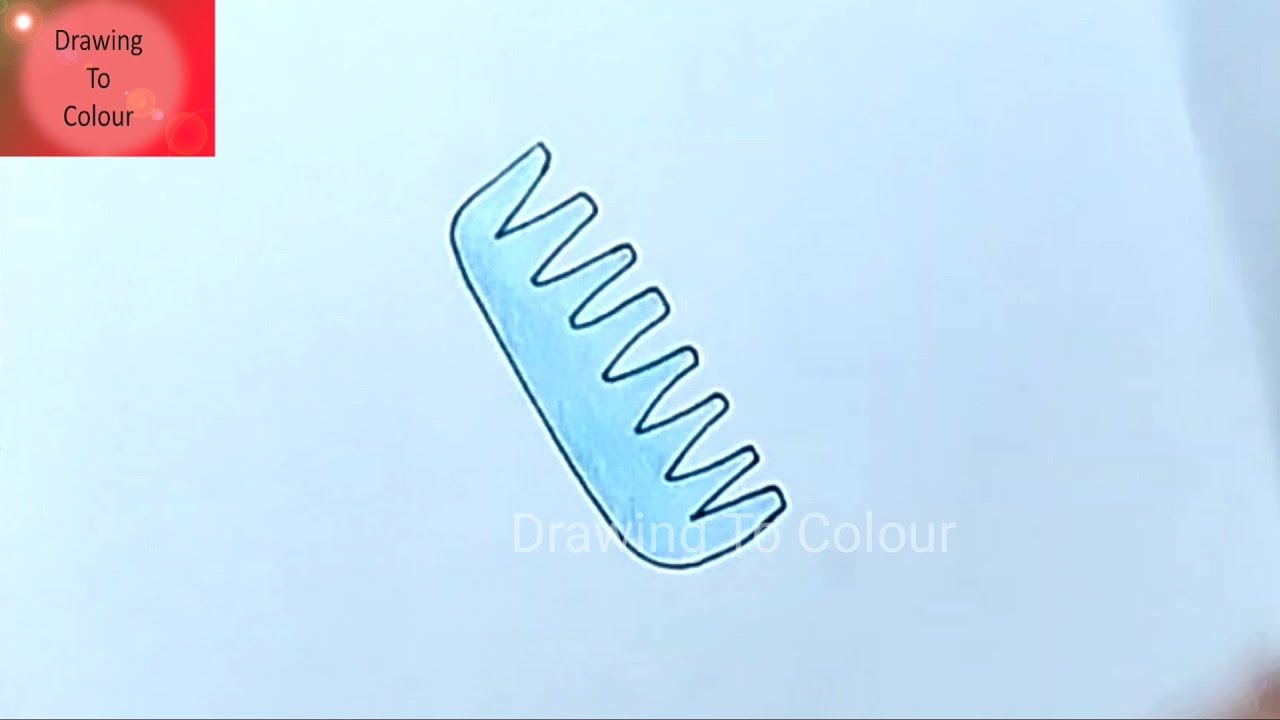 How To Draw a Comb Easy | Simple Comb Drawing and Colouring | Simple ...