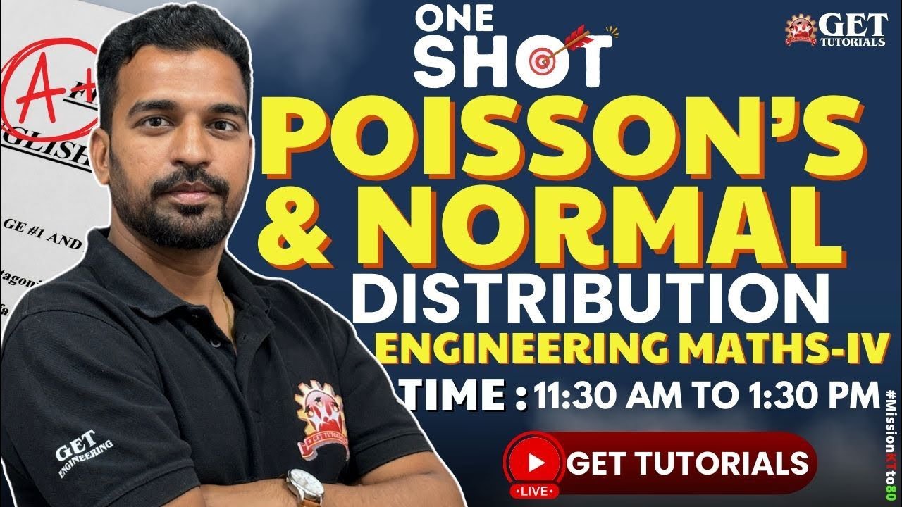 Maths-IV || ONE SHOT Series || Poisson and Normal Distribution || Surendra Sir - YouTube